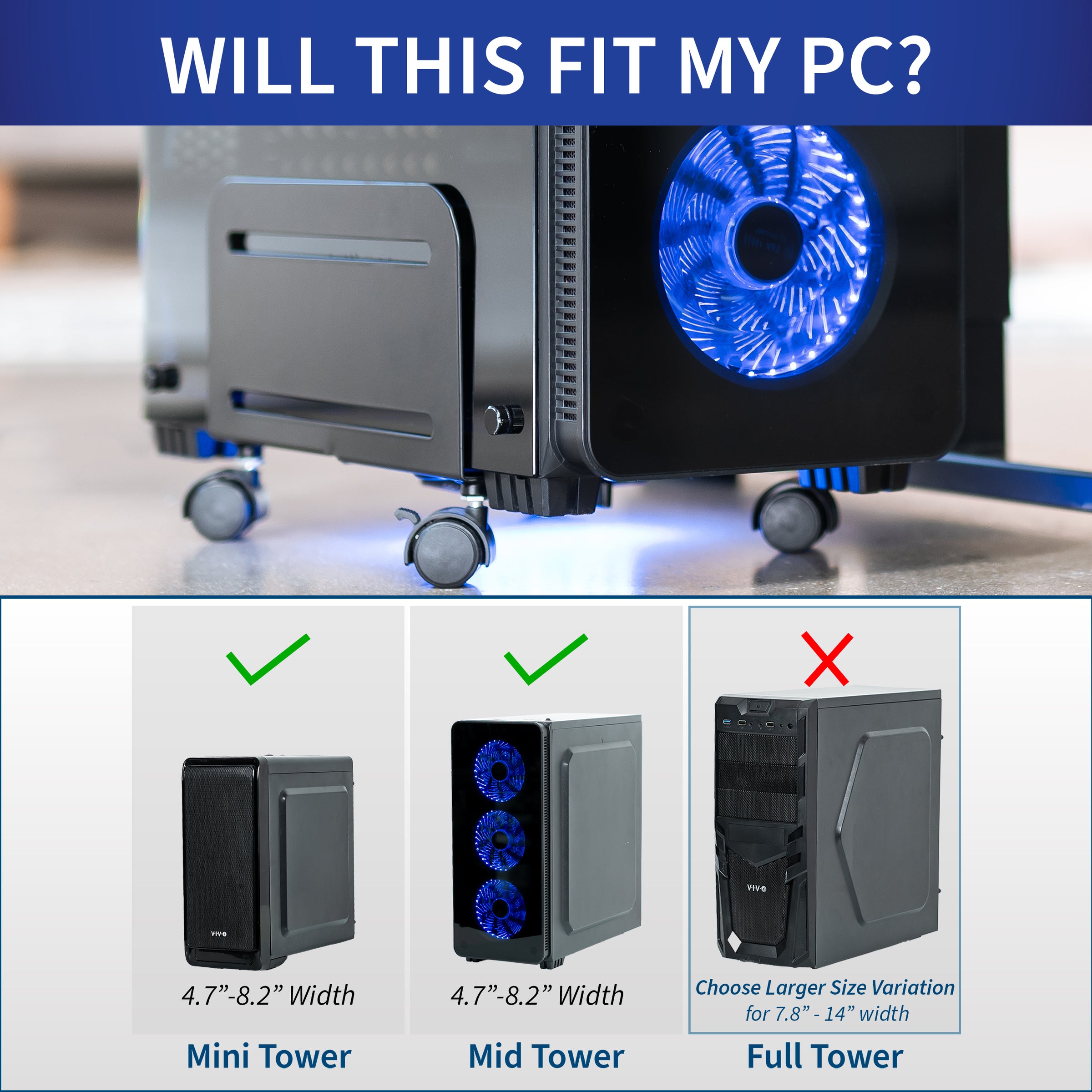 CPU Cart – VIVO - desk solutions, screen mounting, and more