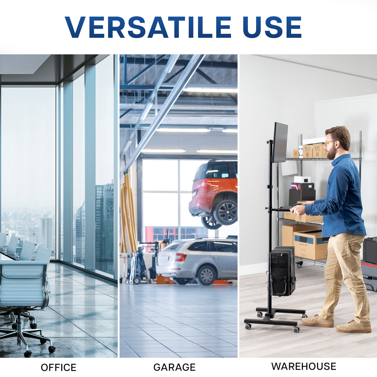 Mobile Computer Workstation – VIVO - desk solutions, screen mounting ...