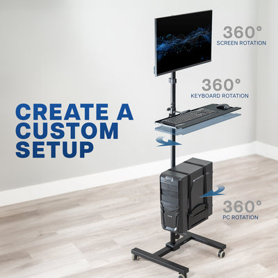 Mobile Computer Workstation – VIVO - desk solutions, screen mounting ...