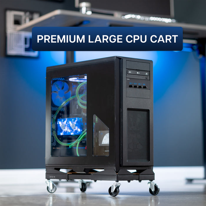 Premium Large CPU Cart – VIVO - desk solutions, screen mounting, and more