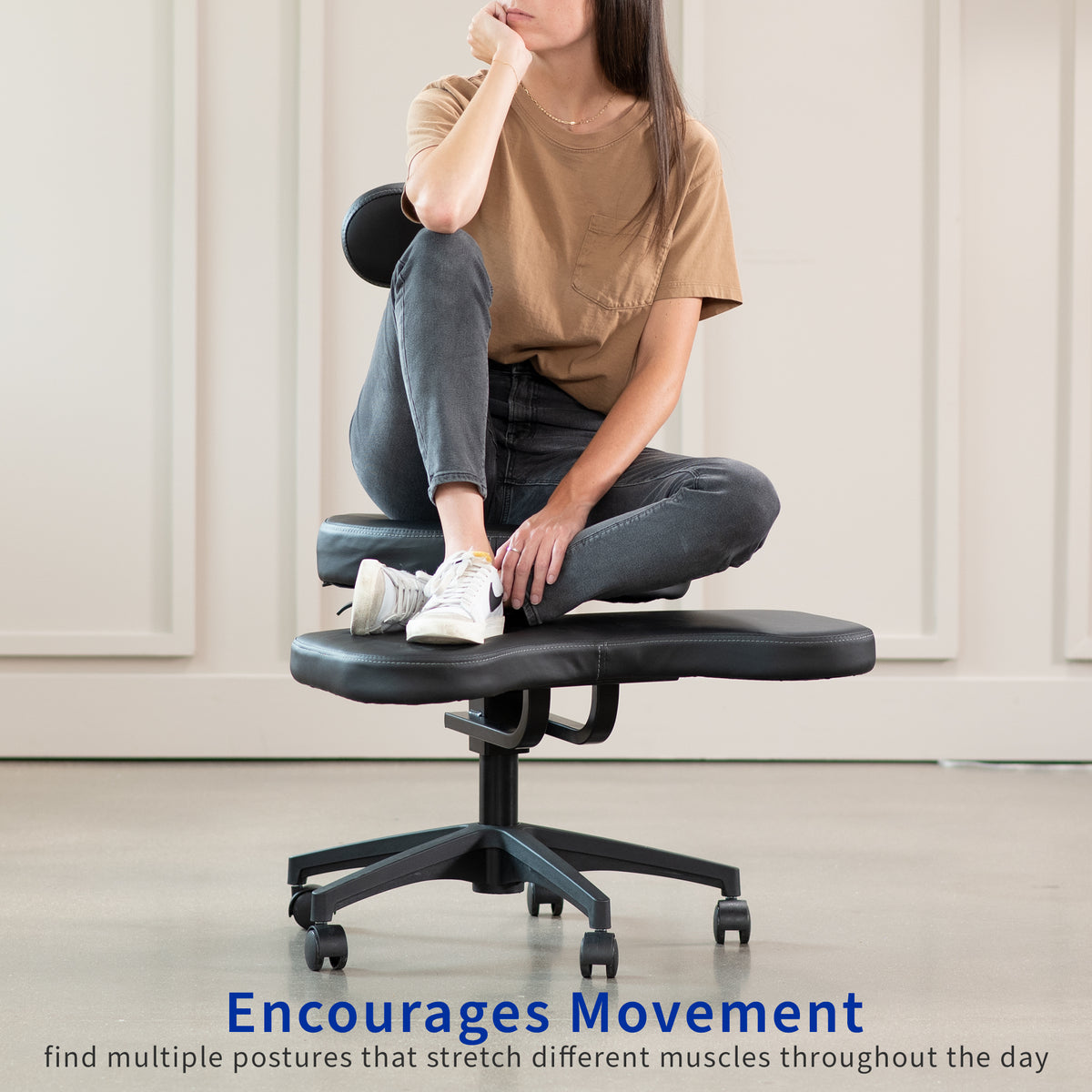 Cross Legged Chair with Wheels – VIVO - desk solutions, screen mounting ...