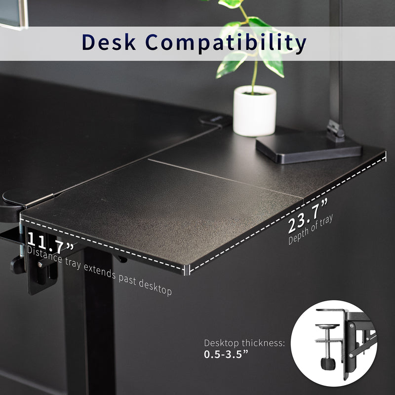 Clamp-on Desk Extension – VIVO - desk solutions, screen mounting, and more