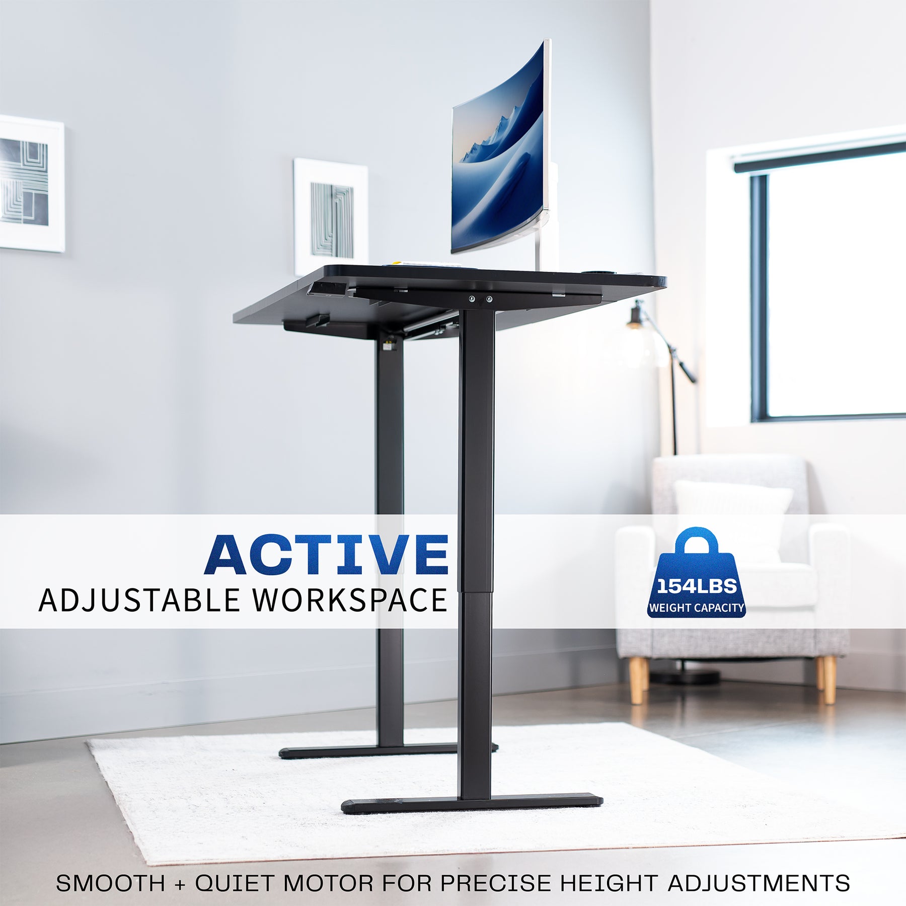 0B Series - 60" x 30" Height Adjustable Electric Desk – VIVO - desk ...