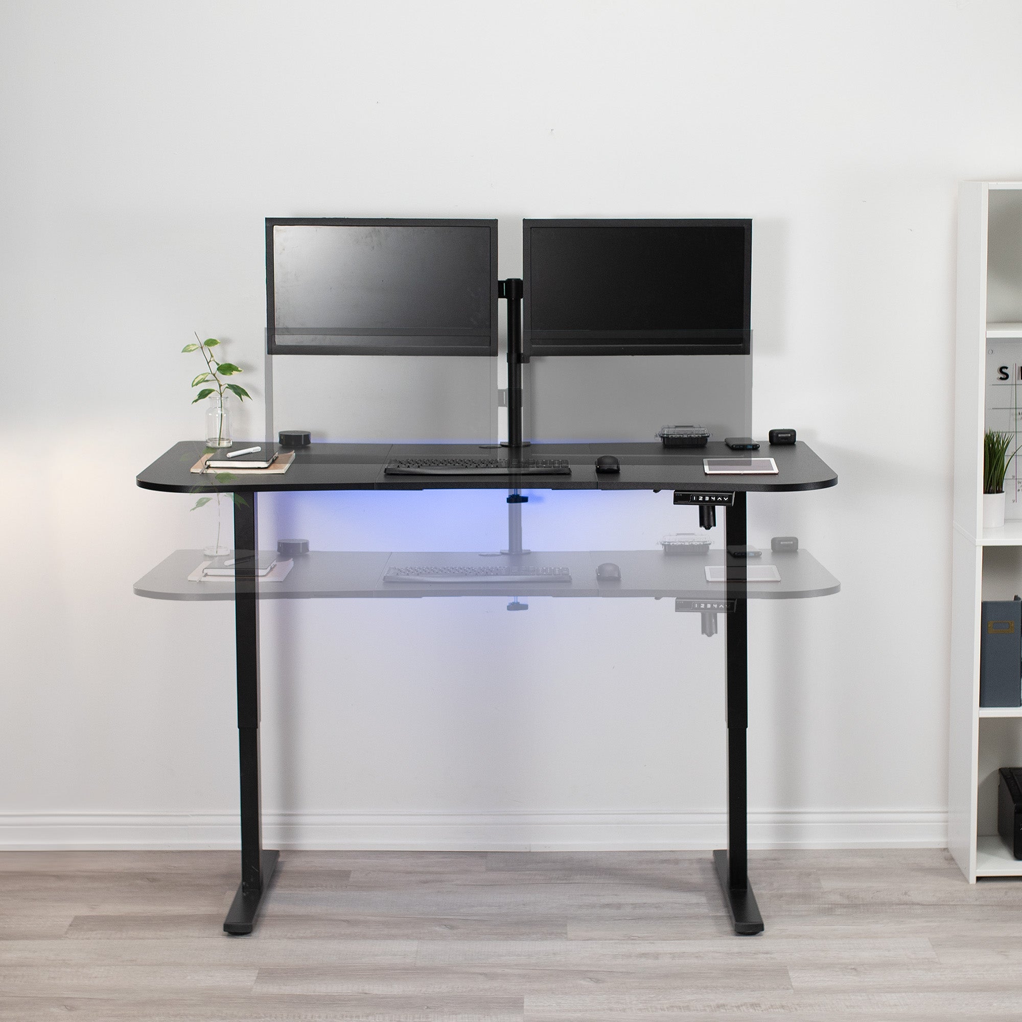 63" x 32" Electric Desk with Push Button Memory Controller#N#– VIVO ...