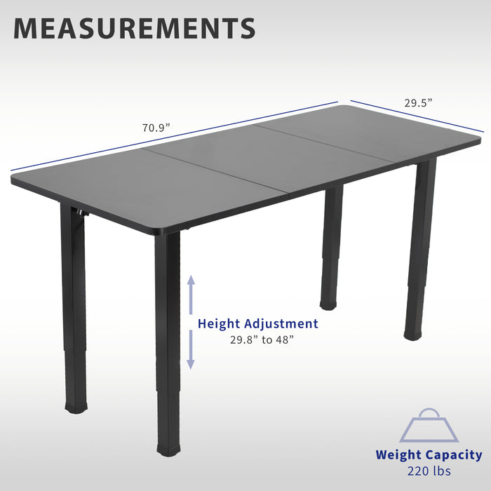 E4 Series - 71" x 30" Dual Motor Electric 4-Leg Desk – VIVO - desk ...