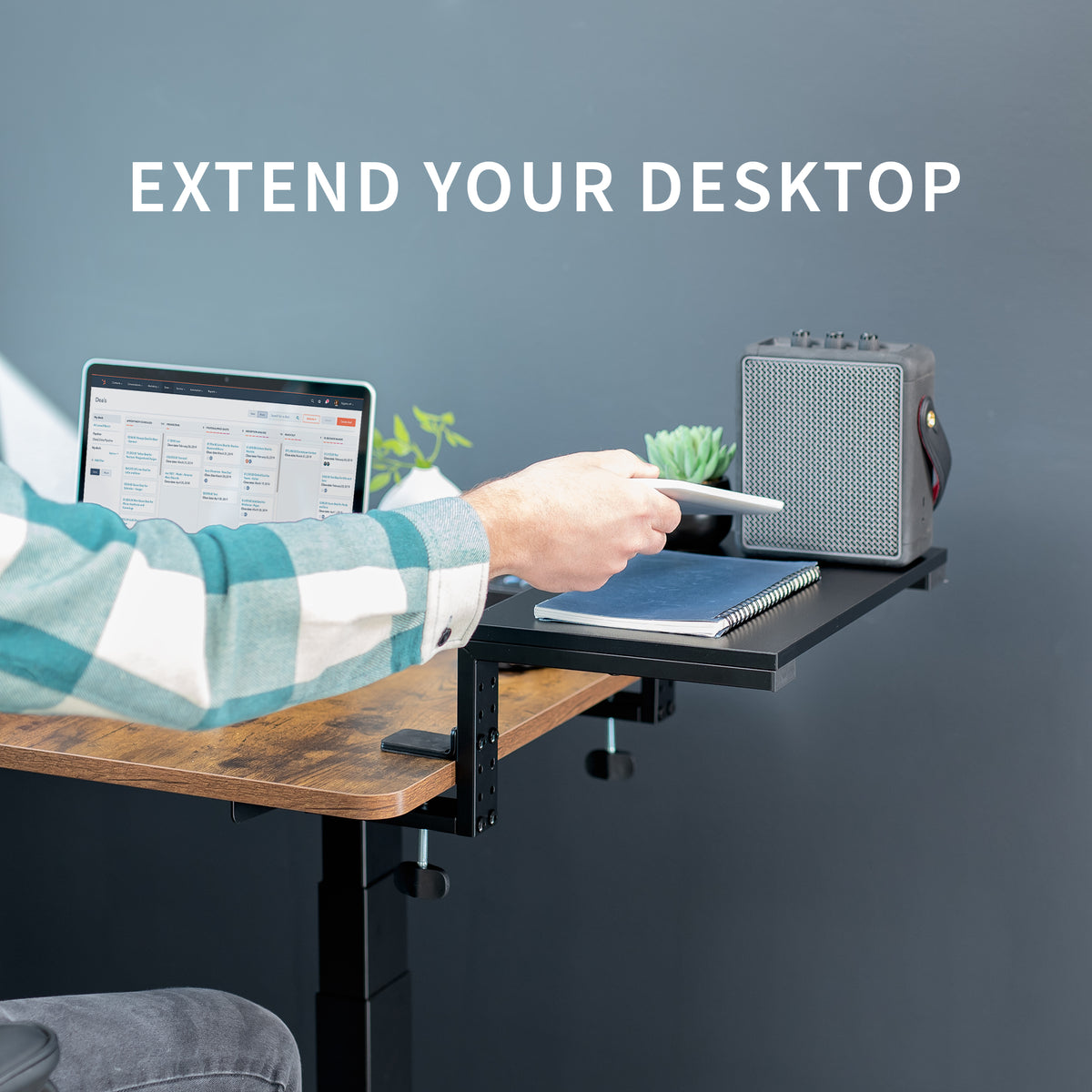 Clamp-on Versatile Desktop Shelf Riser – VIVO - desk solutions, screen ...