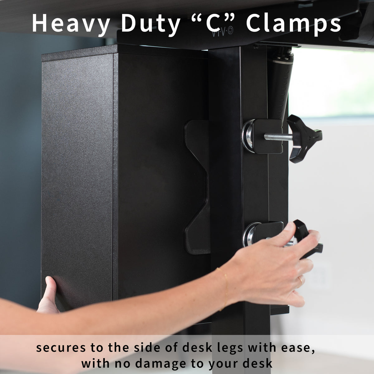 Clamp-on Shelving Unit for Desk – VIVO - desk solutions, screen ...