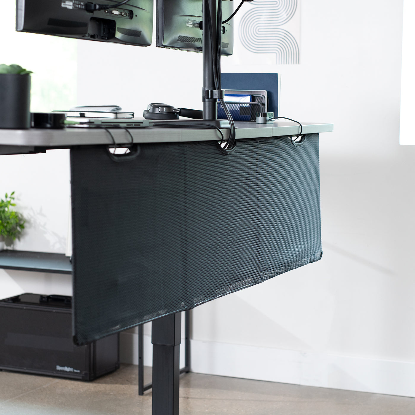 Cable Management Desk Skirt – VIVO - desk solutions, screen mounting ...