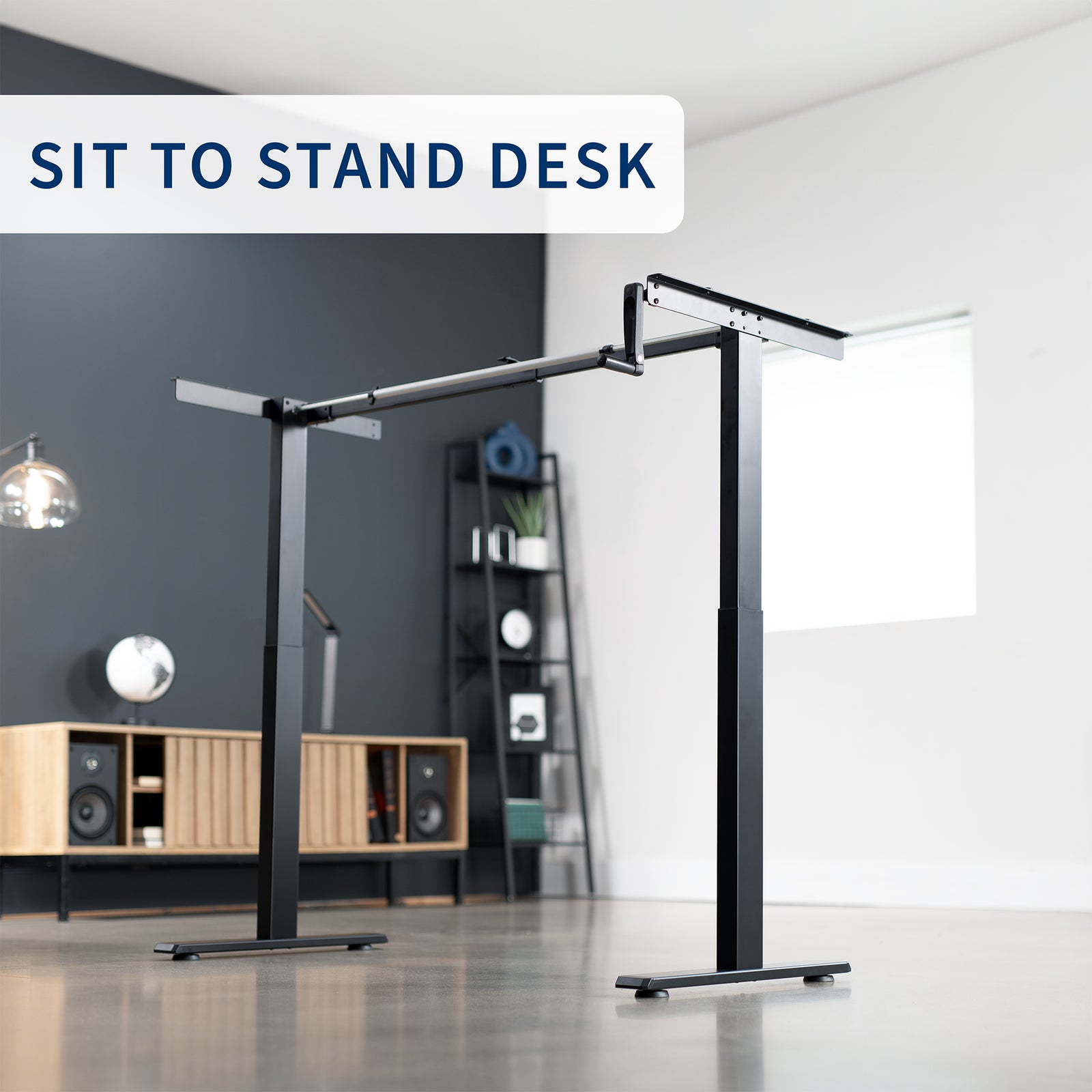 Crank Height Adjustable Desk Frame – VIVO - desk solutions, screen ...
