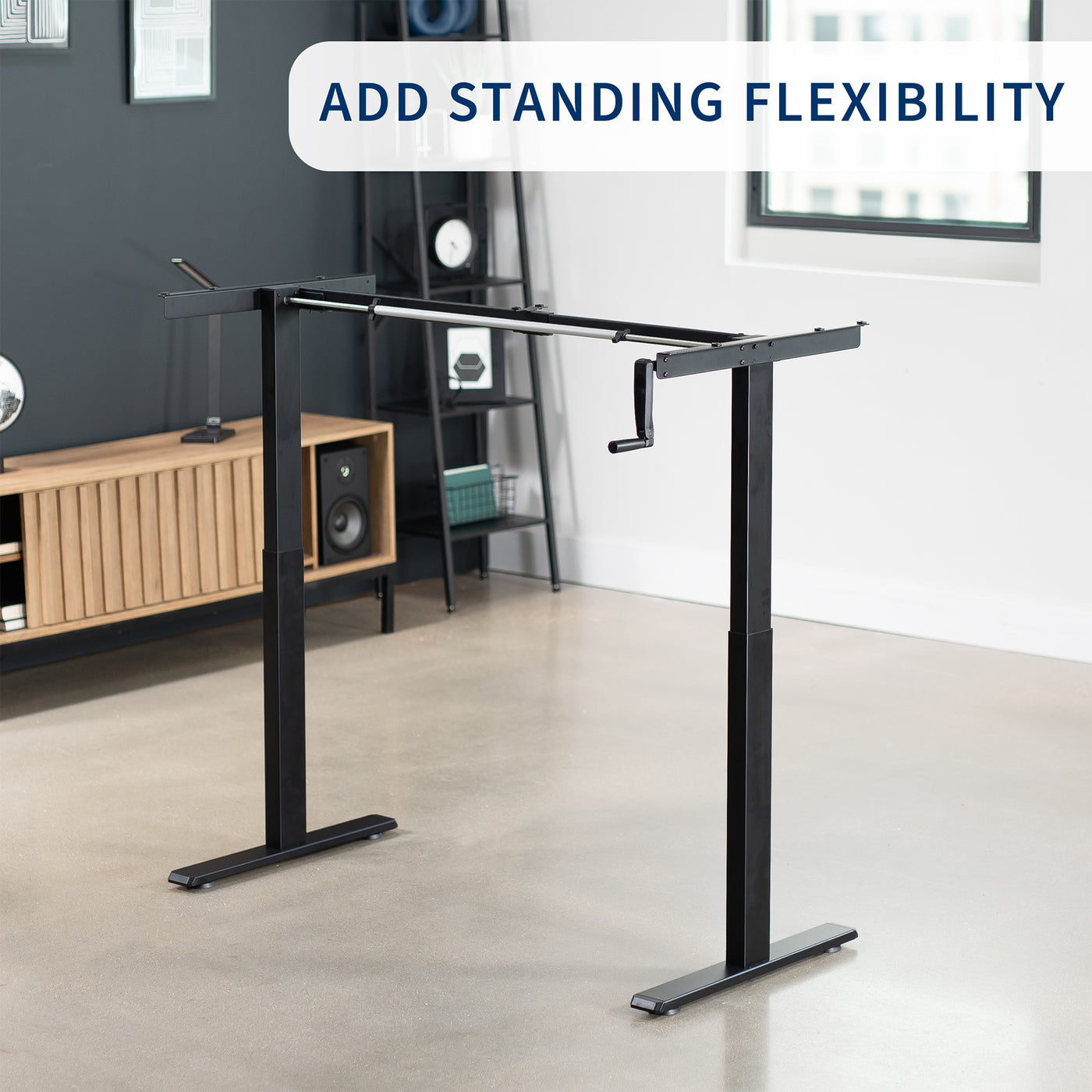 Crank Height Adjustable Desk Frame – VIVO - desk solutions, screen ...