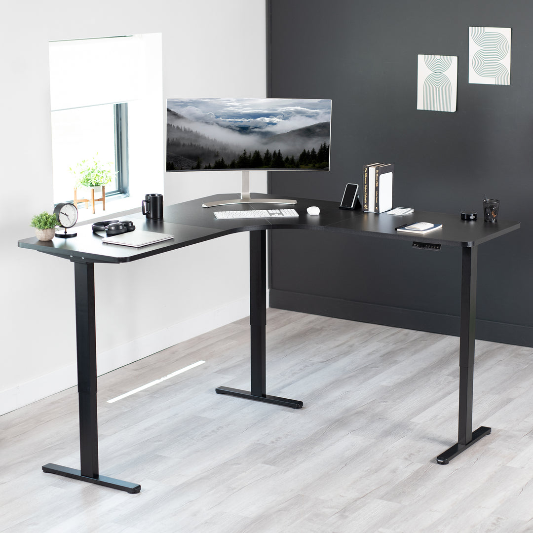 L-Shape Desk Frames – VIVO - desk solutions, screen mounting, and more