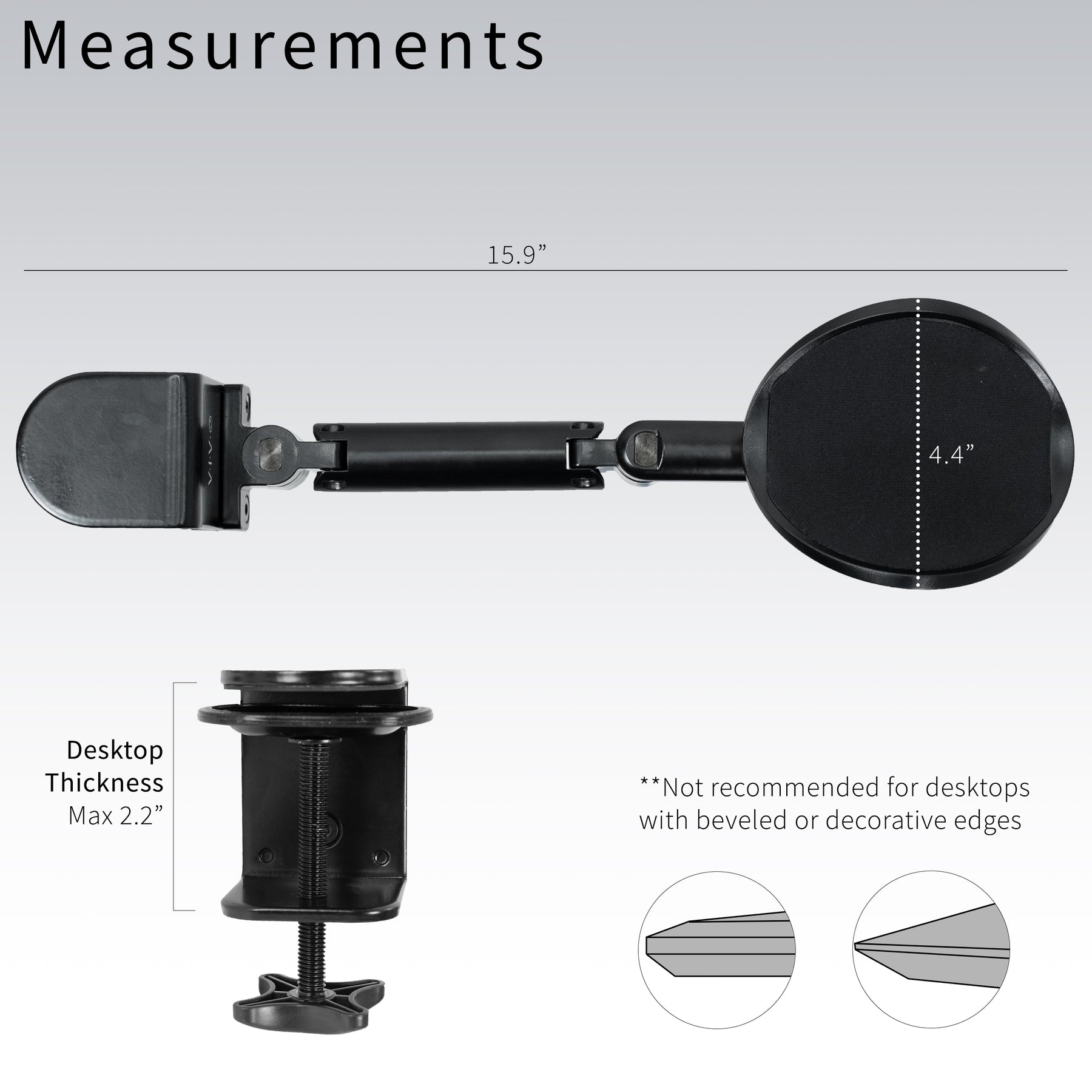 Clamp-on Rotating Arm Rest for Office Desks – VIVO - desk solutions ...