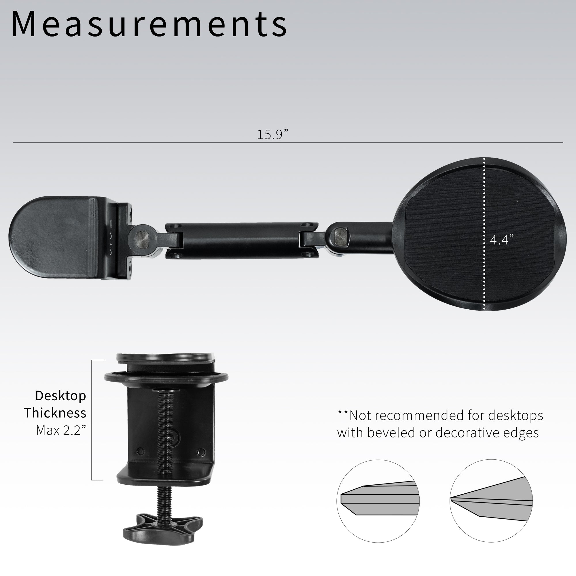 Clamp-on Rotating Arm Rest for Office Desks – VIVO - desk solutions ...