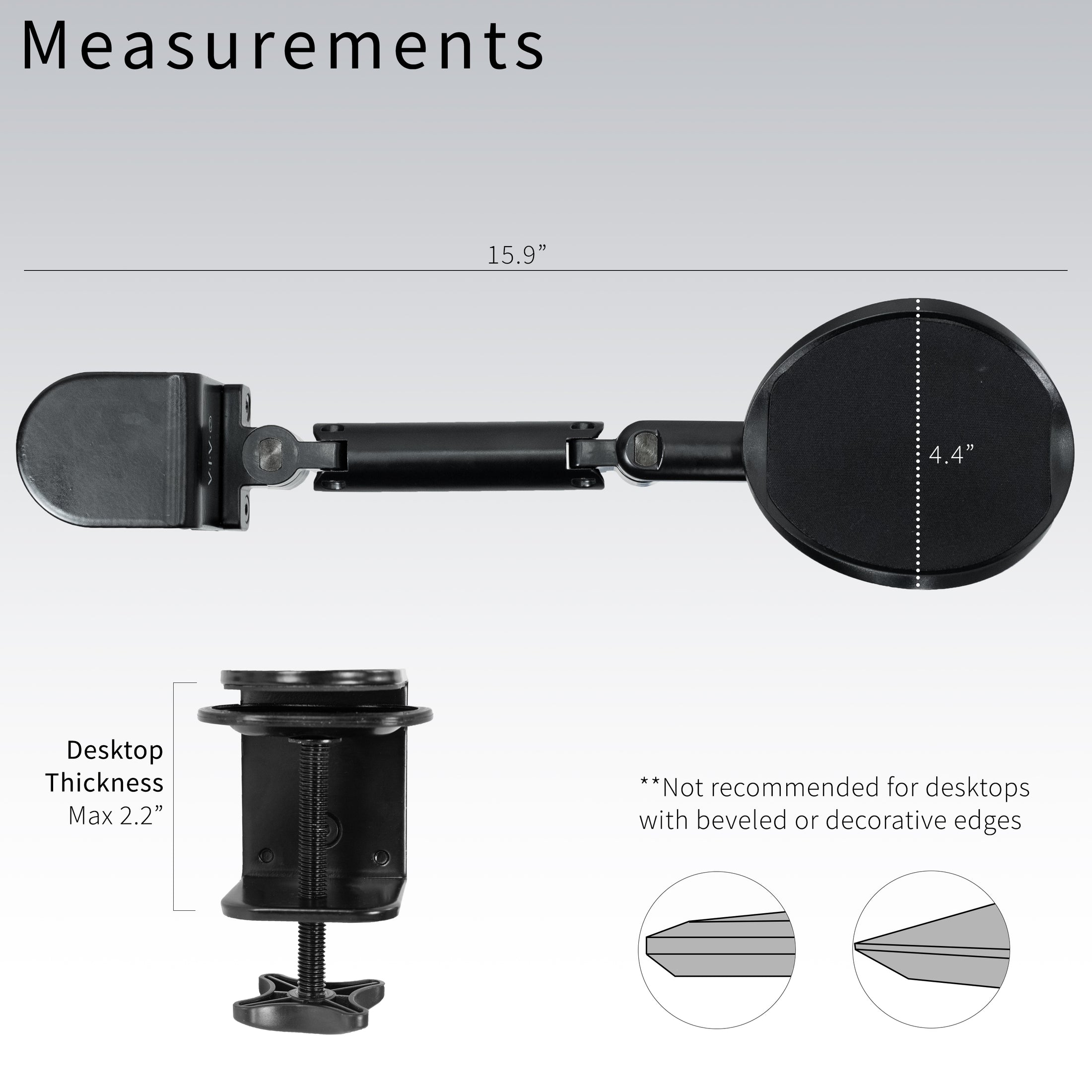 Clamp-on Rotating Arm Rest for Office Desks – VIVO - desk solutions ...