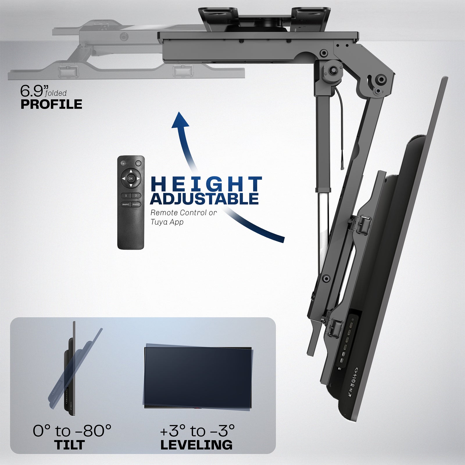 Electric Flip Down / Swivel Ceiling TV Mount - 37" to 70" Screens ...