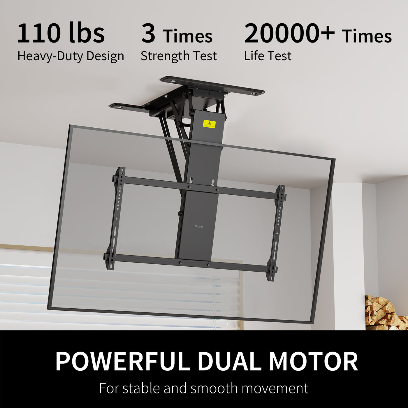 Electric Flip Down Ceiling Mount for 40” to 85” TVs – VIVO - desk ...