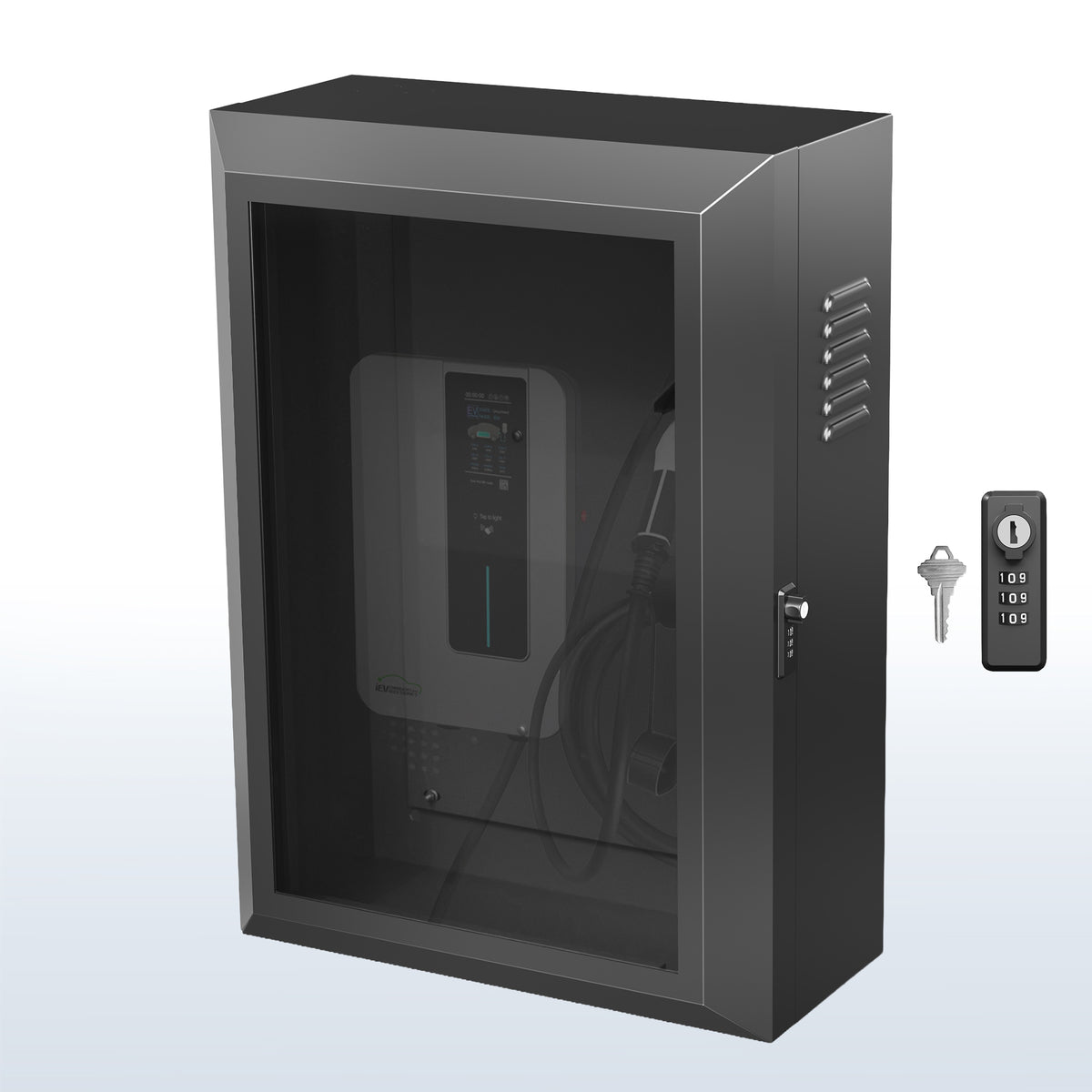 EV Charger Box with Lock – VIVO - desk solutions, screen mounting, and more