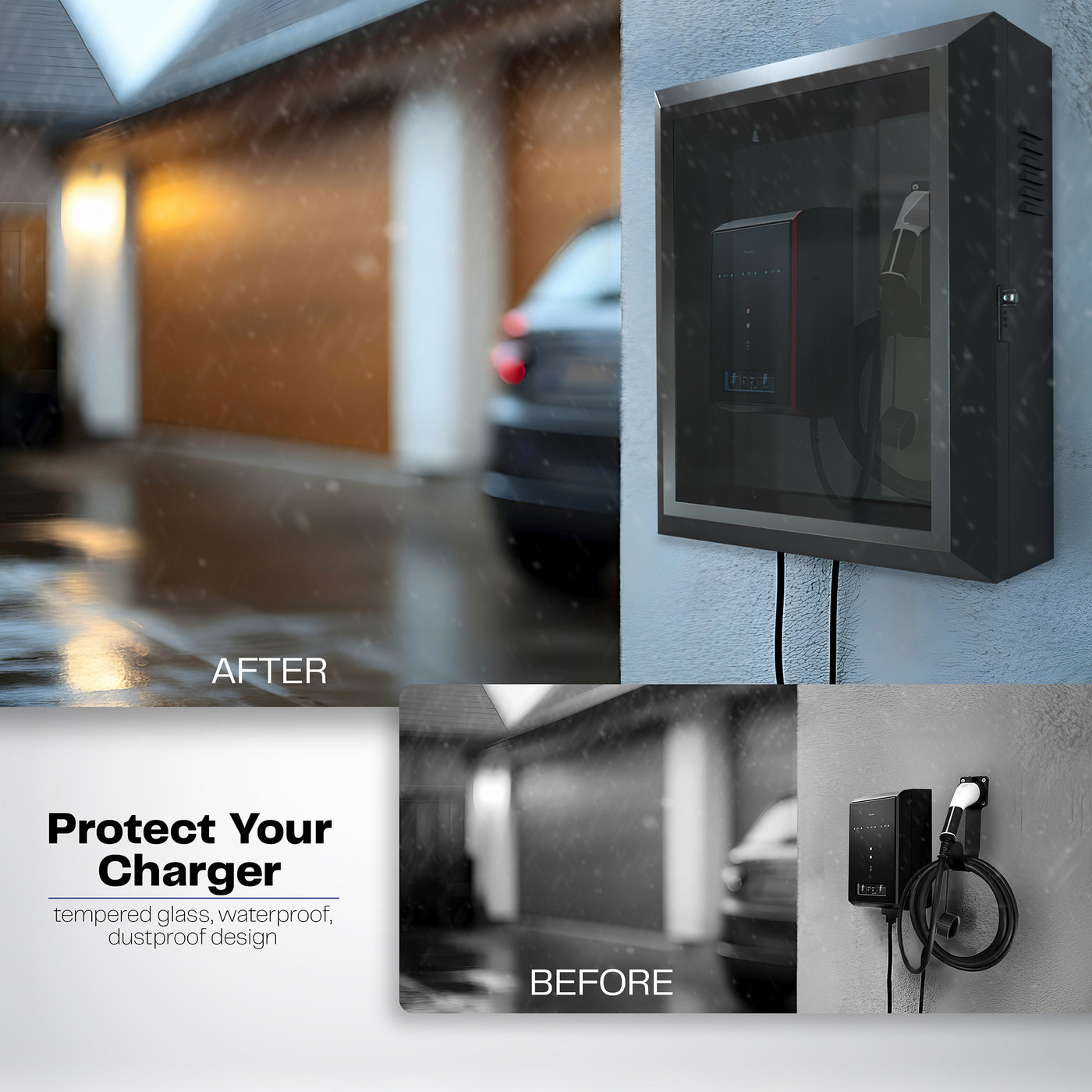 EV Charger Box with Lock – VIVO - desk solutions, screen mounting, and more