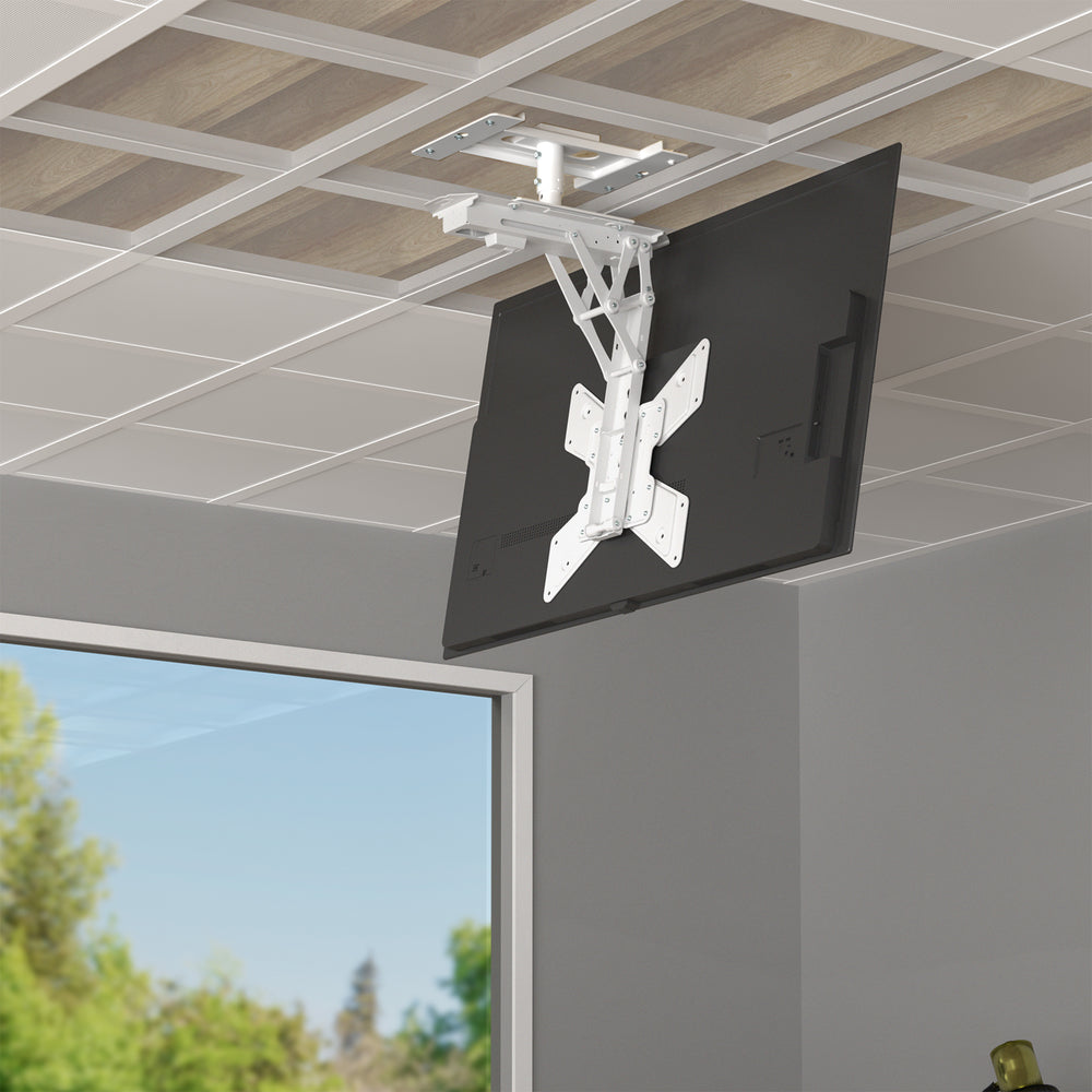 White Drop Ceiling Mount Designed for MOUNT-E-FD55W / MOUNT-E-FD70W ...