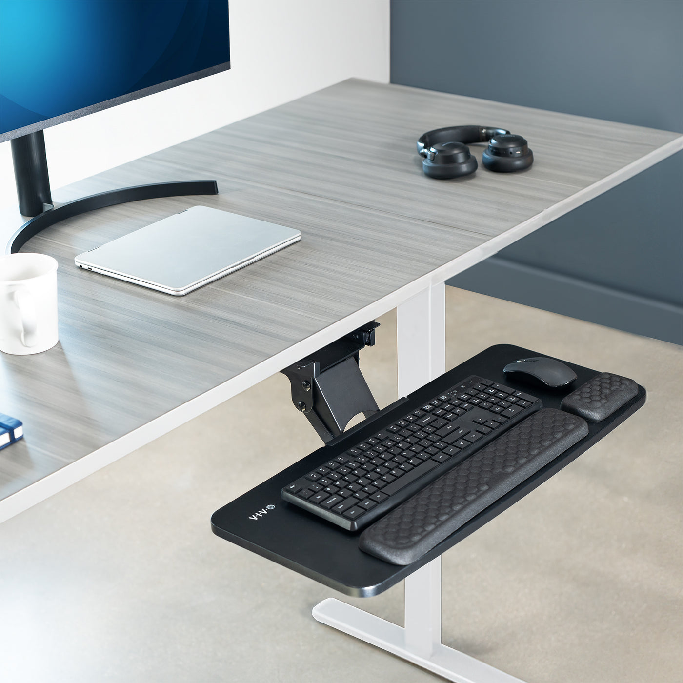 Premium Under Desk Keyboard Tray – VIVO - desk solutions, screen ...