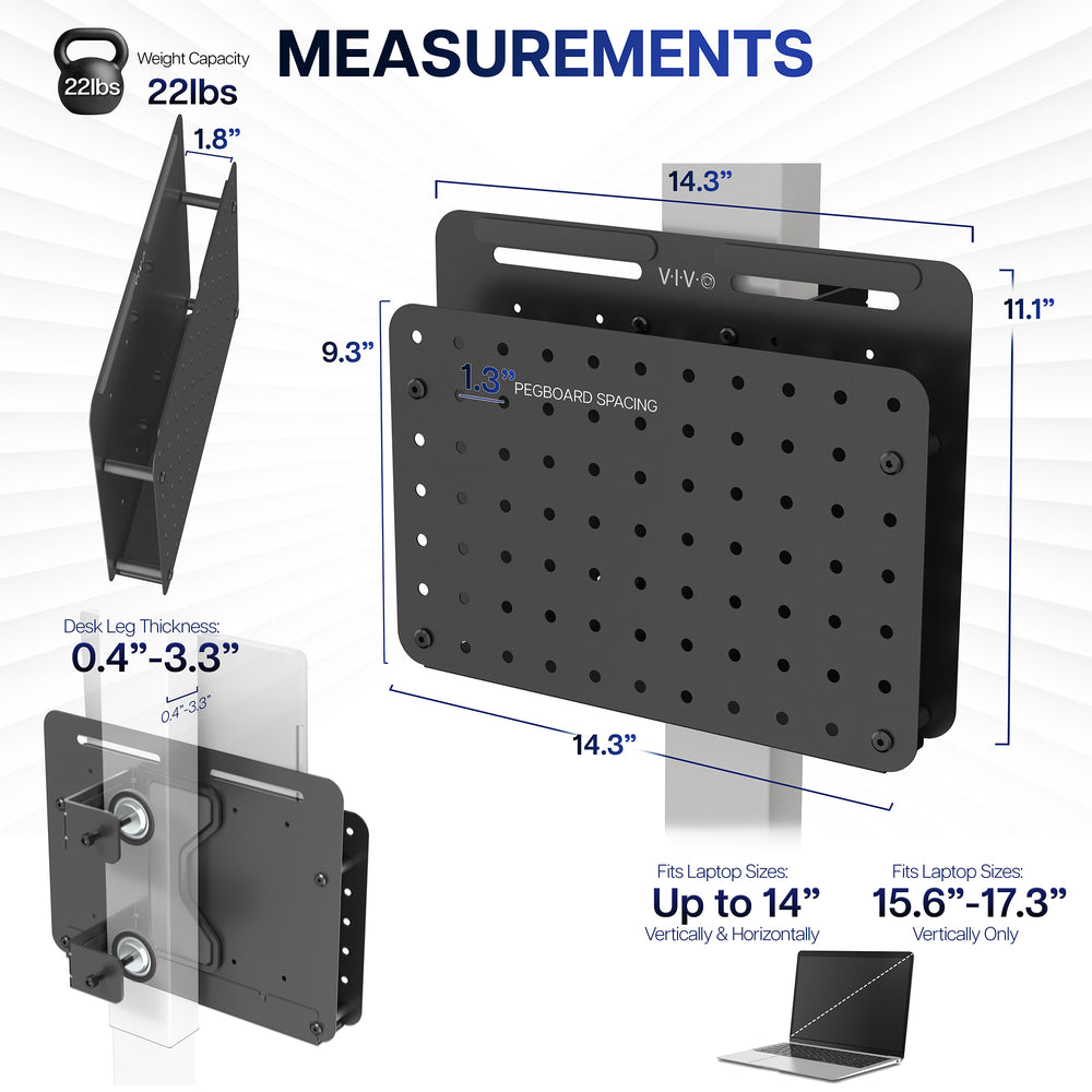 Clamp-on Laptop Mounting Sleeve – VIVO - desk solutions, screen ...