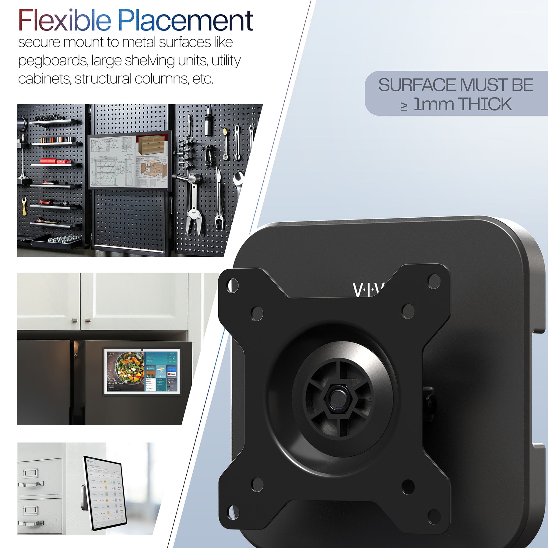 Magnetic Monitor Mount – VIVO - desk solutions, screen mounting, and more