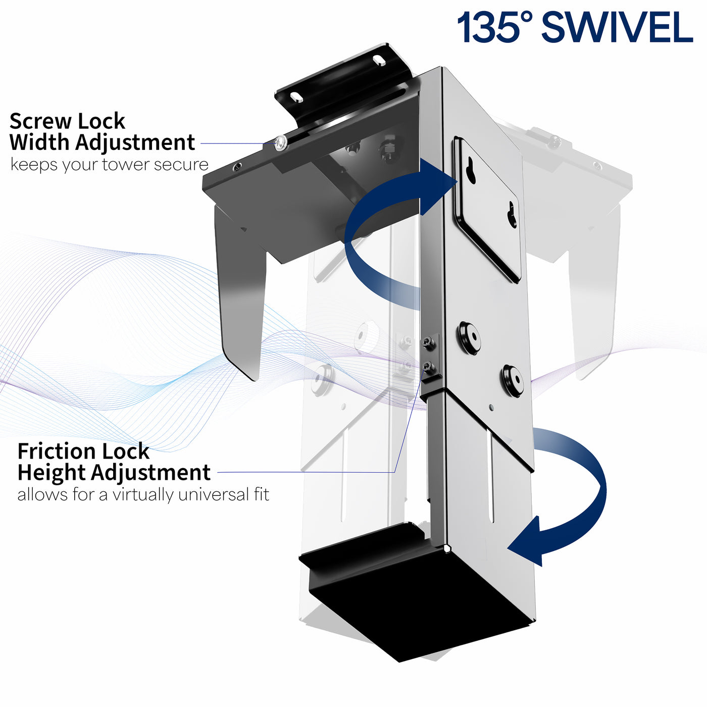 Under Desk and Wall PC Mount – VIVO - desk solutions, screen mounting ...