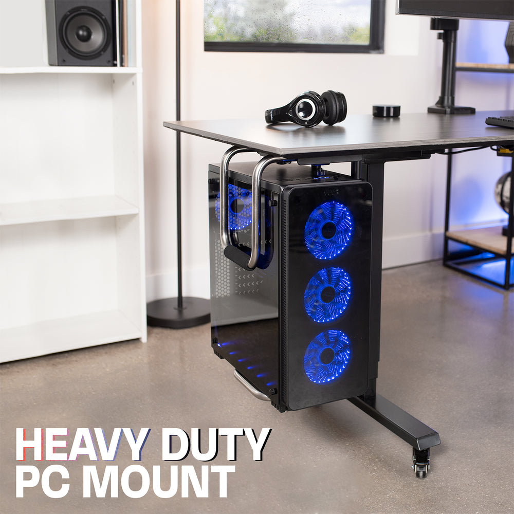 Heavy Duty Under Desk PC Mount – VIVO - desk solutions, screen mounting ...