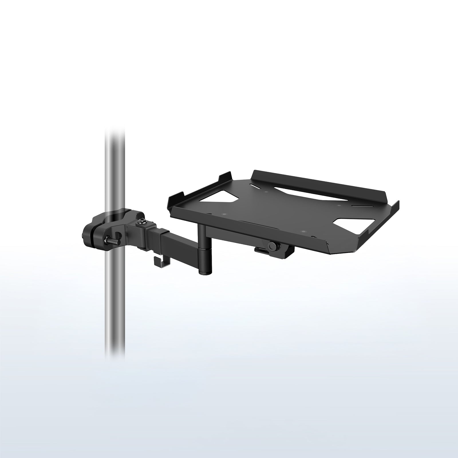 Pole Mount Shelf with Articulating Arm – VIVO - desk solutions, screen ...