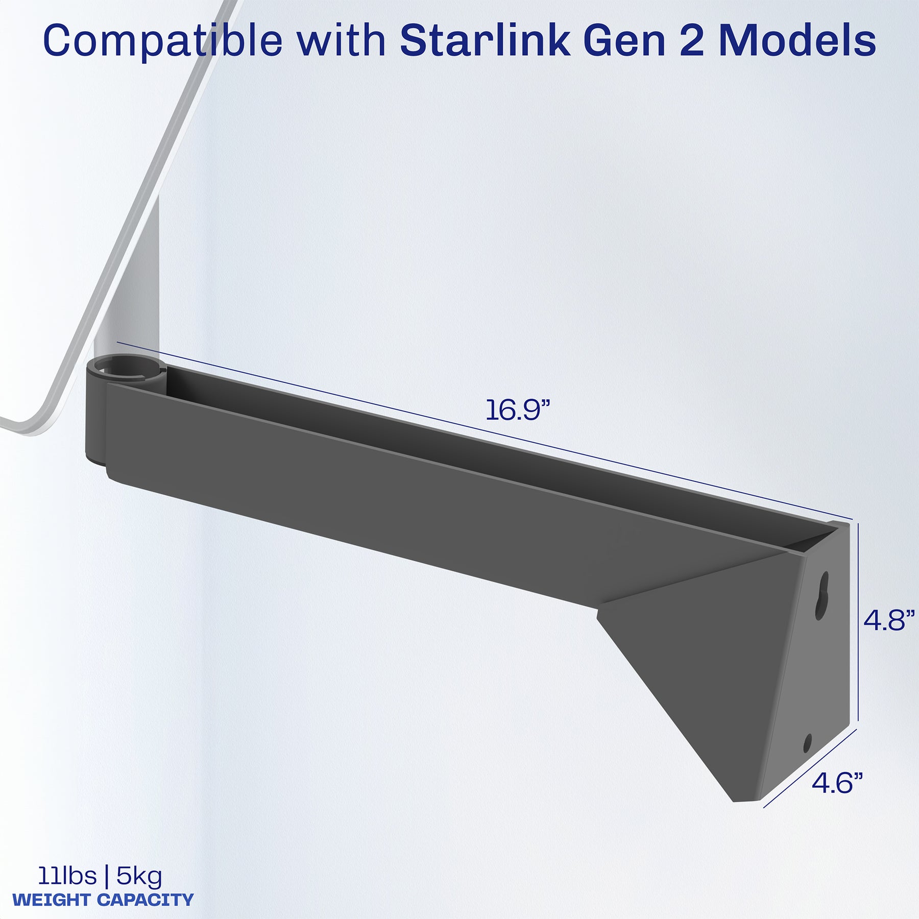 Long Arm Wall Mount Designed for Starlink – VIVO - desk solutions ...