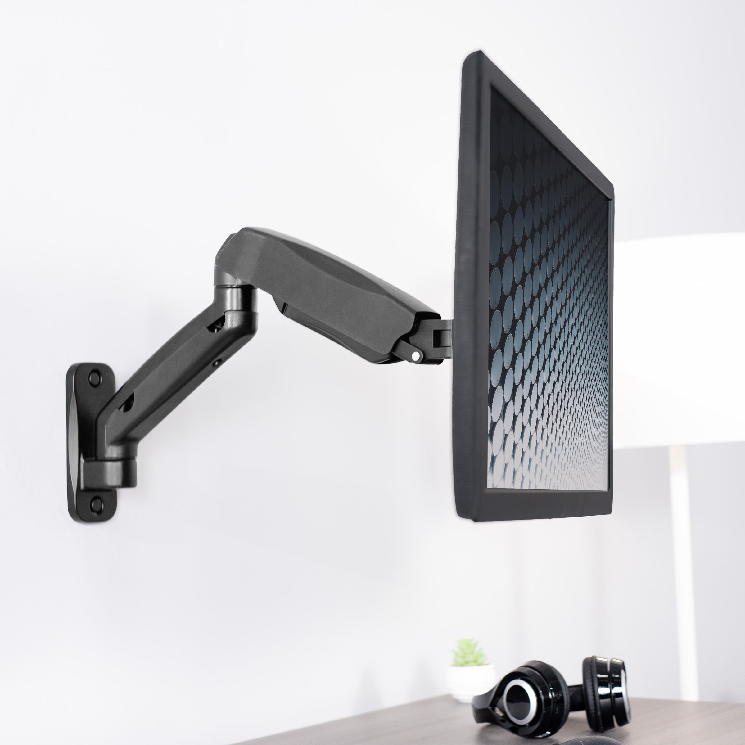 Pneumatic Arm Single Monitor Wall Mount - Up to 27" Screens – VIVO ...