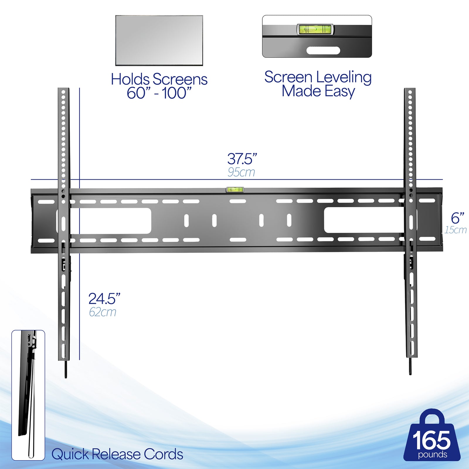 Extra Large Wall Mount for 60" to 100" TVs – VIVO - desk solutions ...