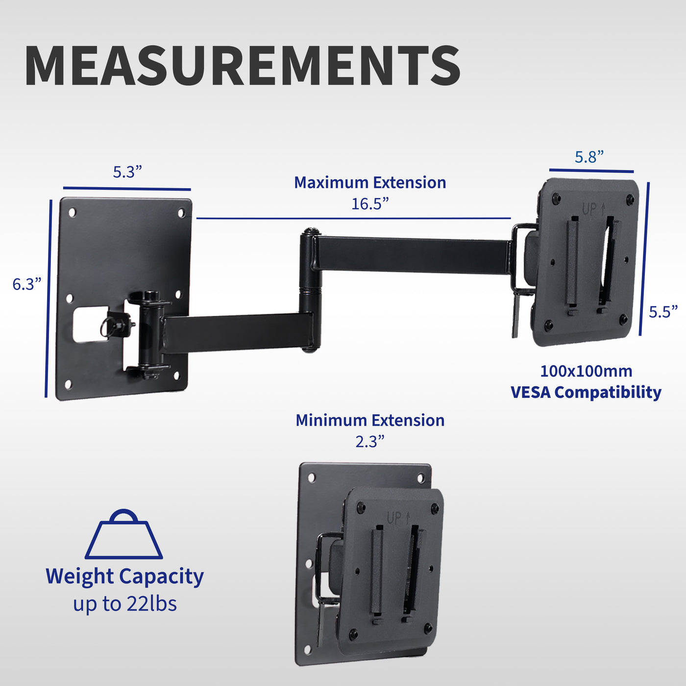 RV TV Mount with Articulating Arm – VIVO - desk solutions, screen ...