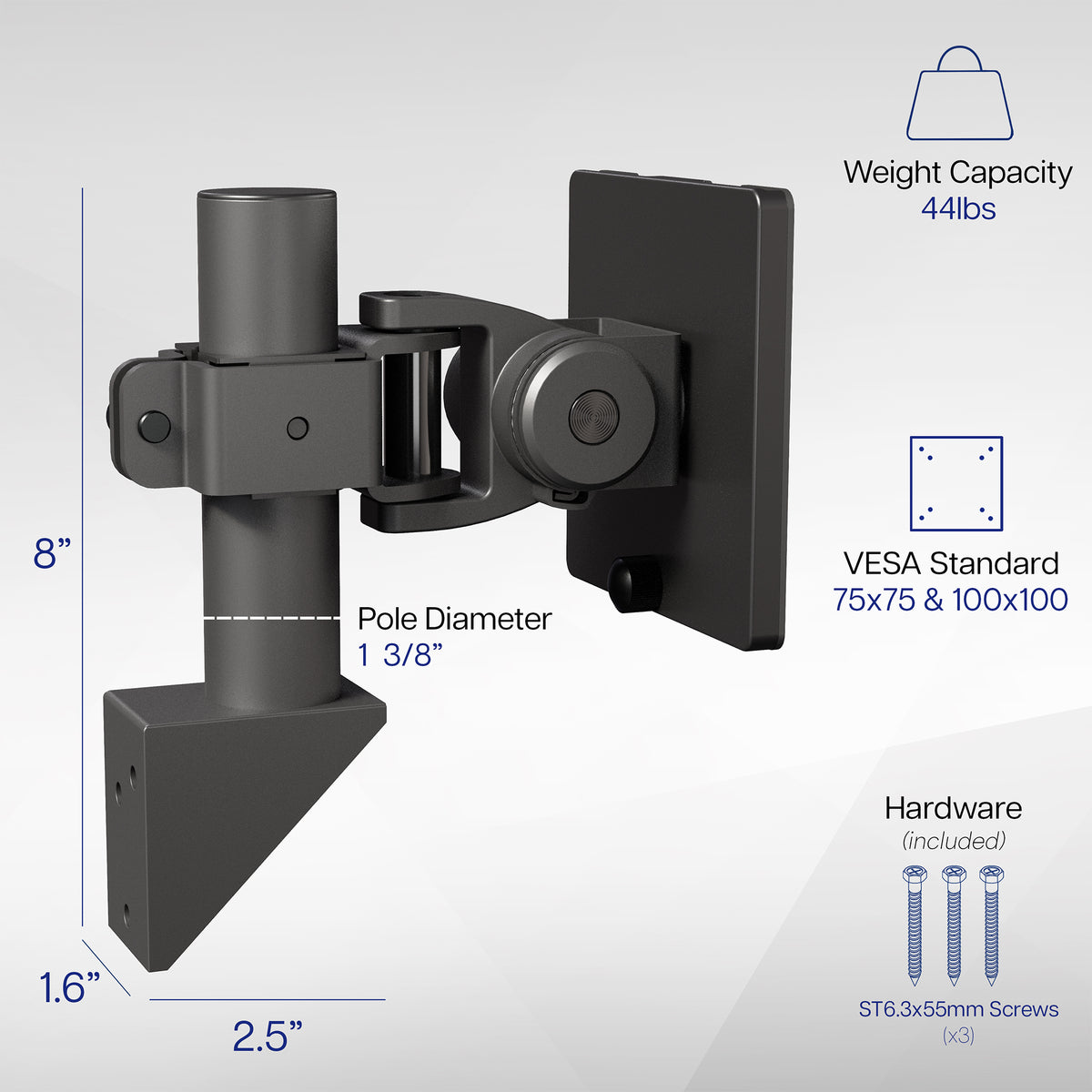 Single Ultrawide Monitor Wall Mount - Up to 49" Screens – VIVO - desk ...