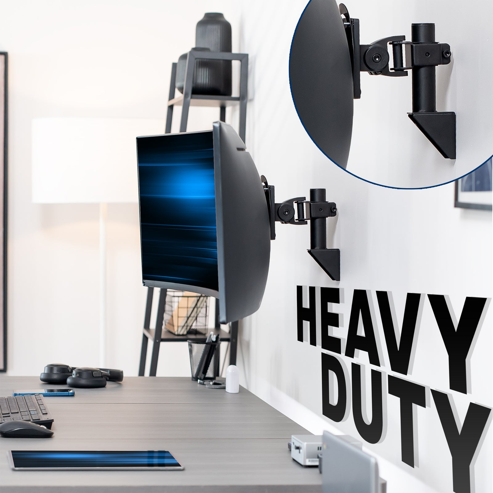Single Ultrawide Monitor Wall Mount - Up to 49" Screens – VIVO - desk ...