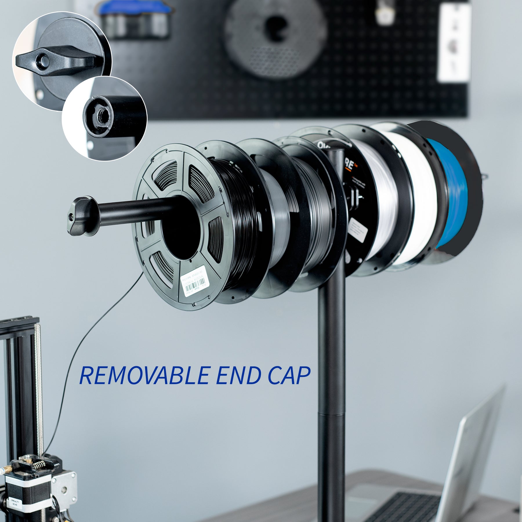 Clamp-on Reel Holder for 3D Printer – VIVO - desk solutions, screen ...