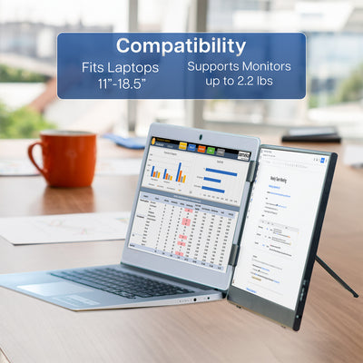 Portable Monitor Laptop Extension Holder – VIVO - desk solutions ...