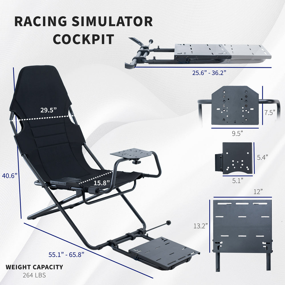 Folding Racing Simulator Cockpit – VIVO - desk solutions, screen ...