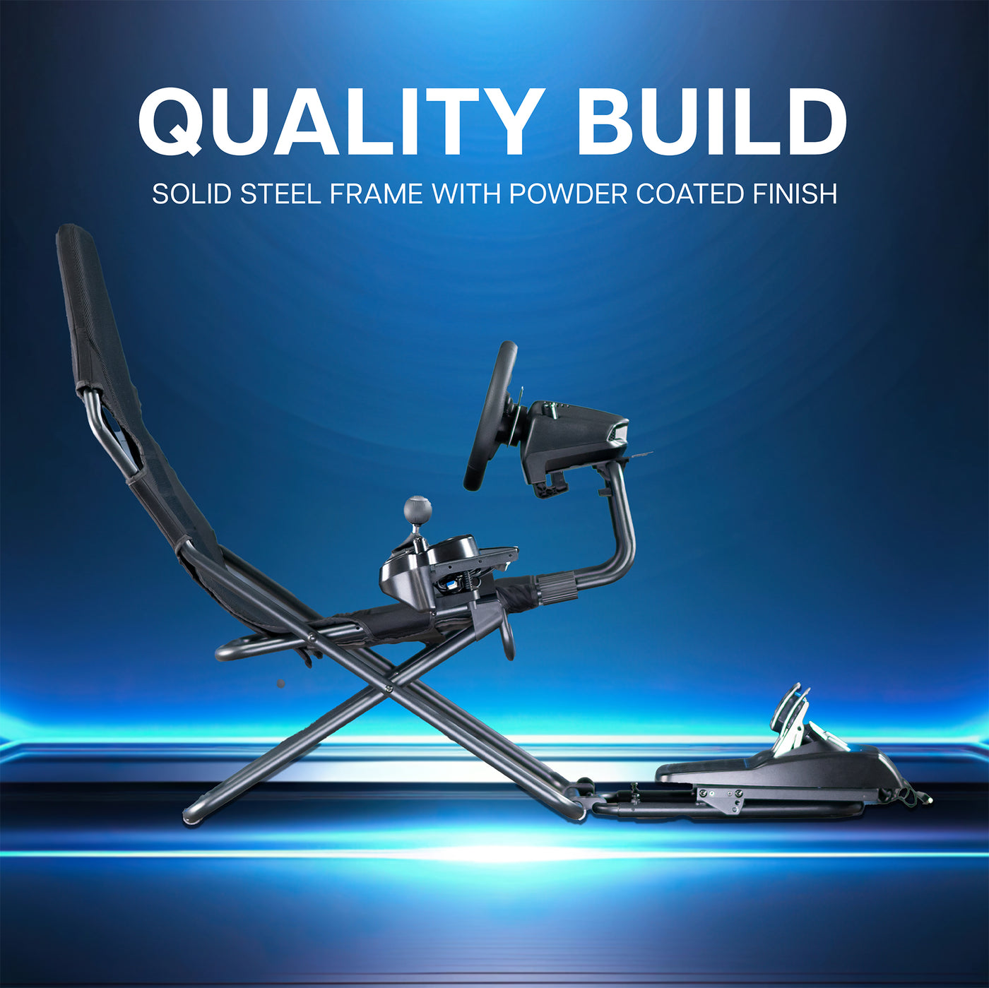 Folding Racing Simulator Cockpit – VIVO - desk solutions, screen ...