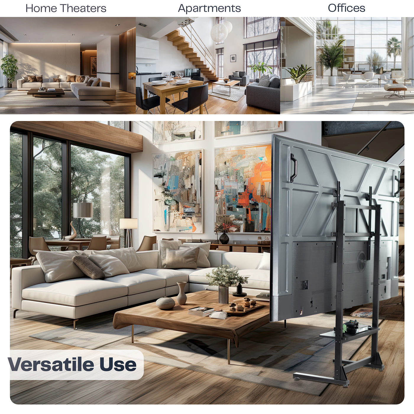 Heavy Duty TV Floor Stand – VIVO - desk solutions, screen mounting, and ...