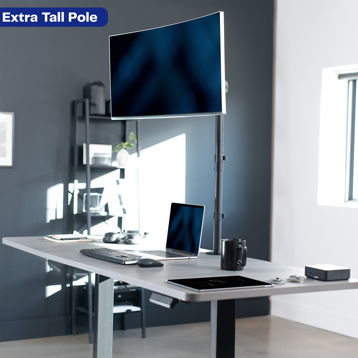 Single Monitor Extra Tall Desk Mount - Up to 38" Screens – VIVO - desk ...
