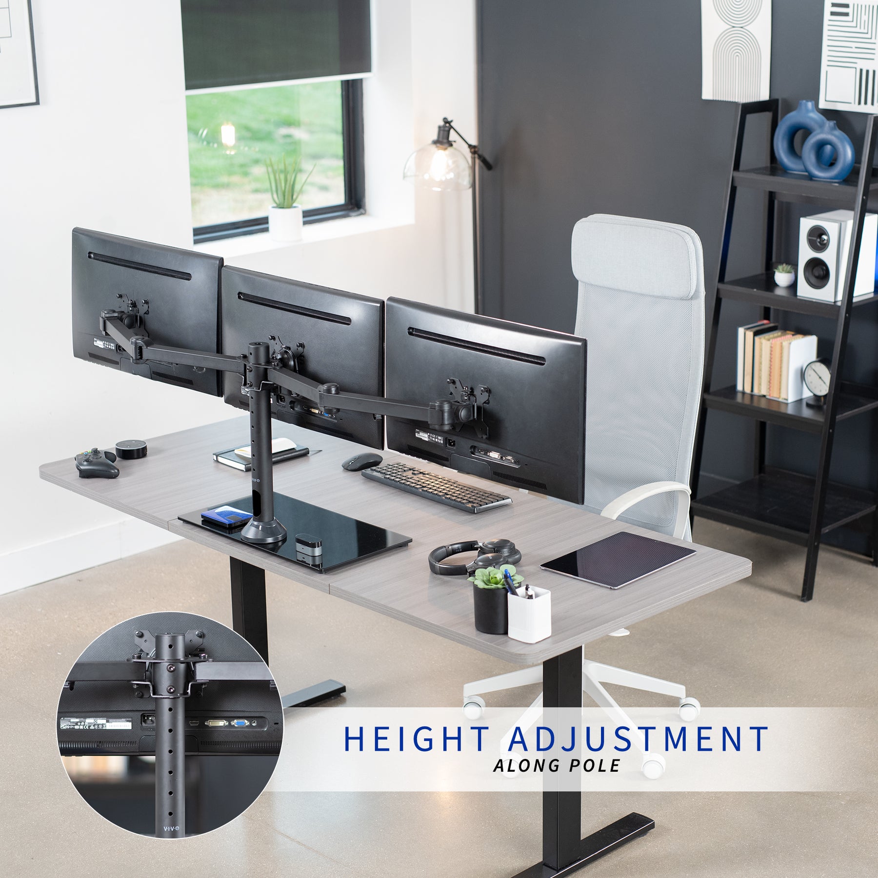 Triple Monitor Desk Stand – VIVO - desk solutions, screen mounting, and ...