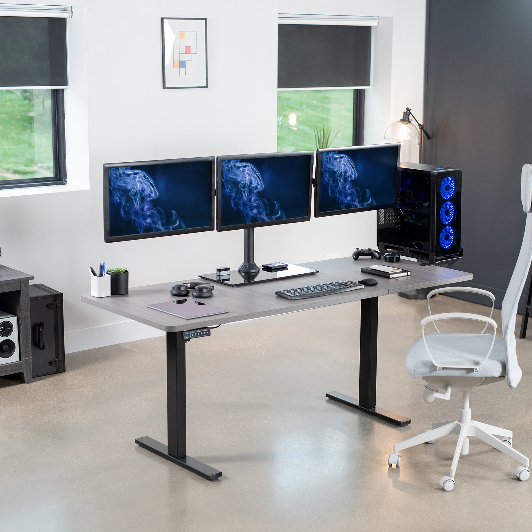 Triple Monitor Desk Stand – VIVO - desk solutions, screen mounting, and ...