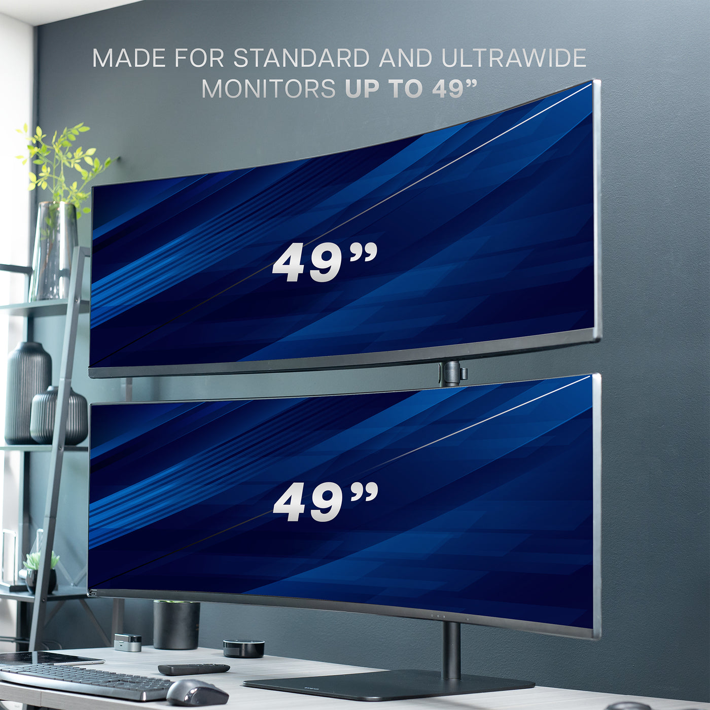 Dual Ultrawide Vertical Monitor Desk Stand - Up to 49" Screens – VIVO ...