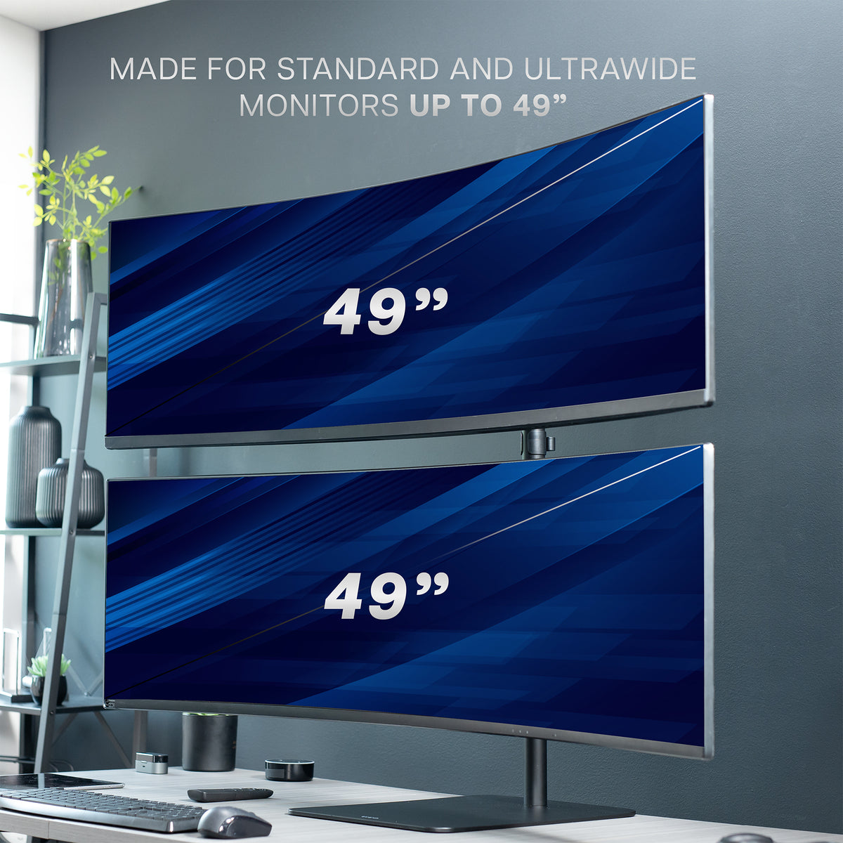 Dual Ultrawide Vertical Monitor Desk Stand - Up to 49