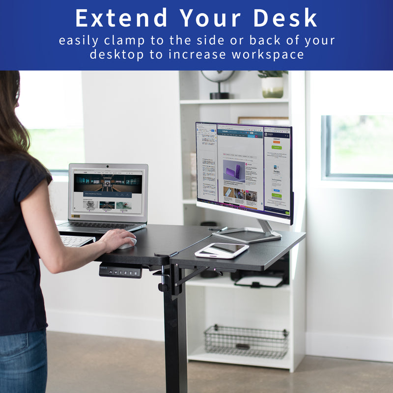 Clamp-on Desk Extension – VIVO - desk solutions, screen mounting, and more