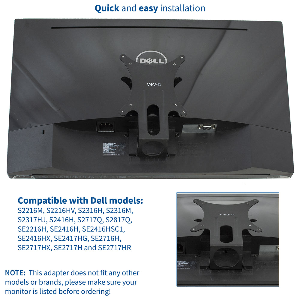 VESA Adapter for Compatible Dell Monitors – VIVO - desk solutions ...