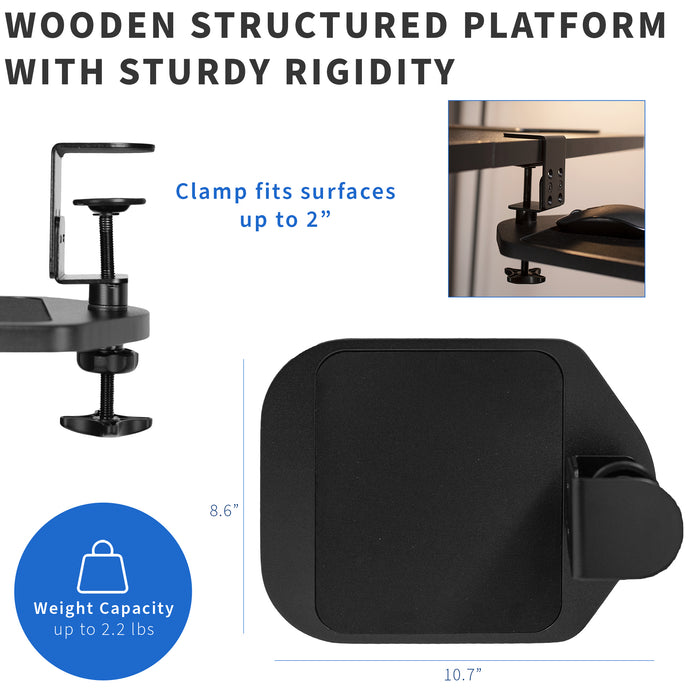 Wooden Clamp-on Mouse Pad – VIVO - desk solutions, screen mounting, and ...