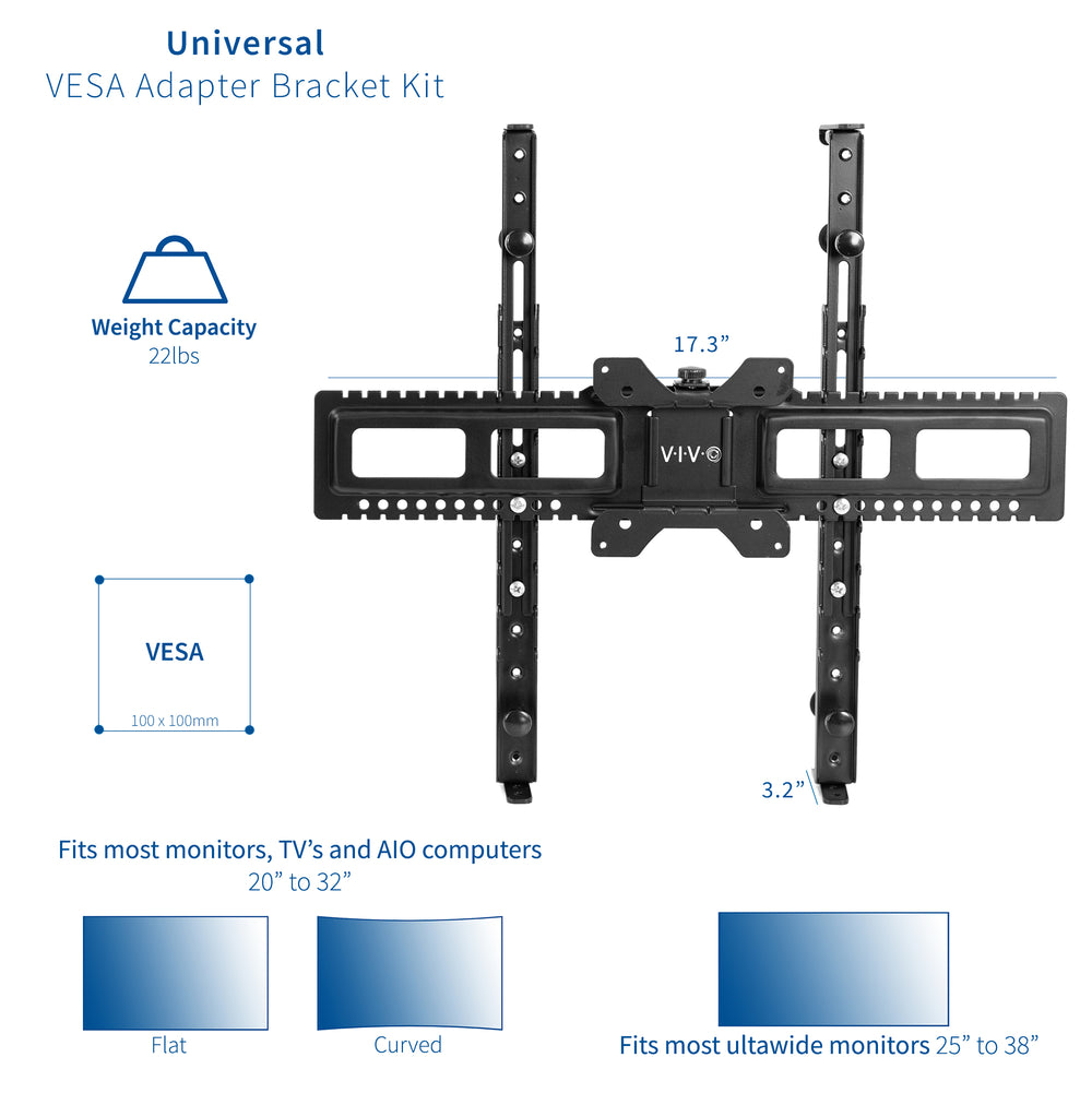 Universal VESA Adapter Bracket Kit – VIVO - desk solutions, screen ...