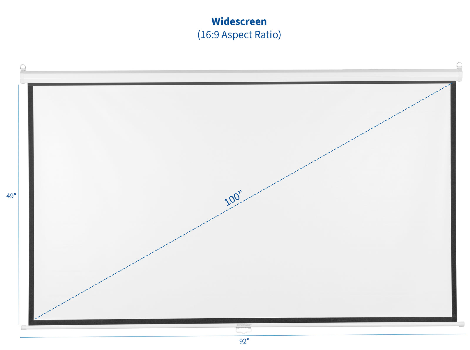 100" Manual Projector Screen 16:9 – VIVO - desk solutions, screen ...